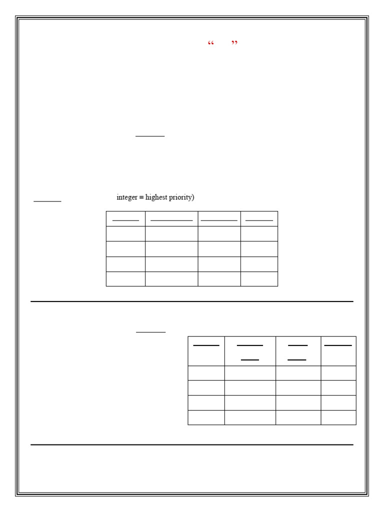 Exercises CPU Scheduling | PDF | Scheduling (Computing) | System Software