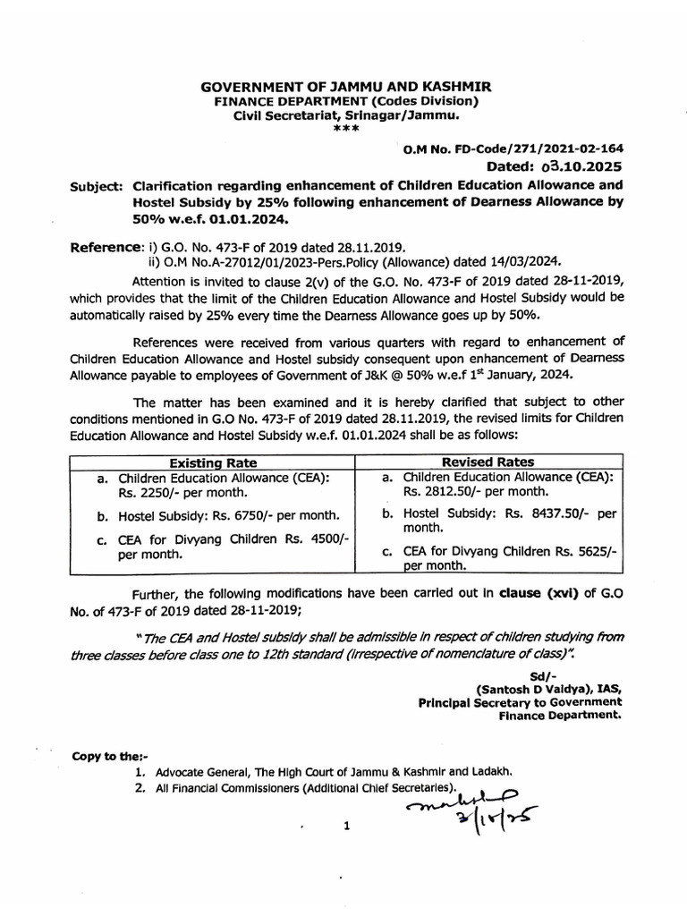 Child Education Allowance | PDF