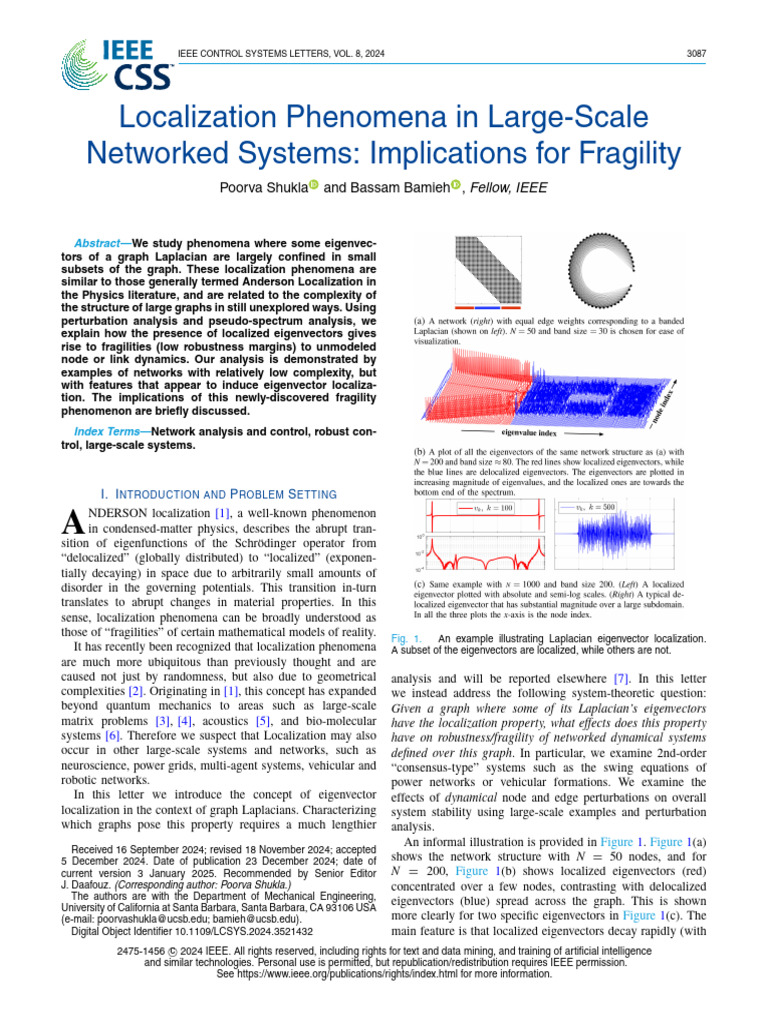 Localization Phenomena in Large-Scale | PDF | Eigenvalues And ...