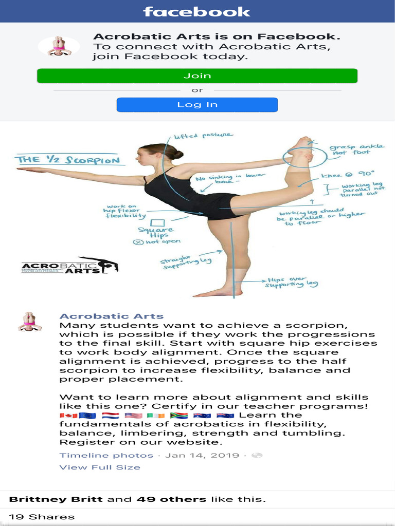 Acrobatic Arts - Many Students Want To Achieve A Scorpion, Which Is ...