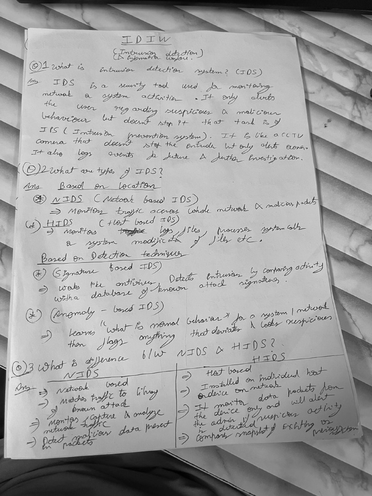 Intrusion Detection and Information Warfare Midsem Notes | PDF