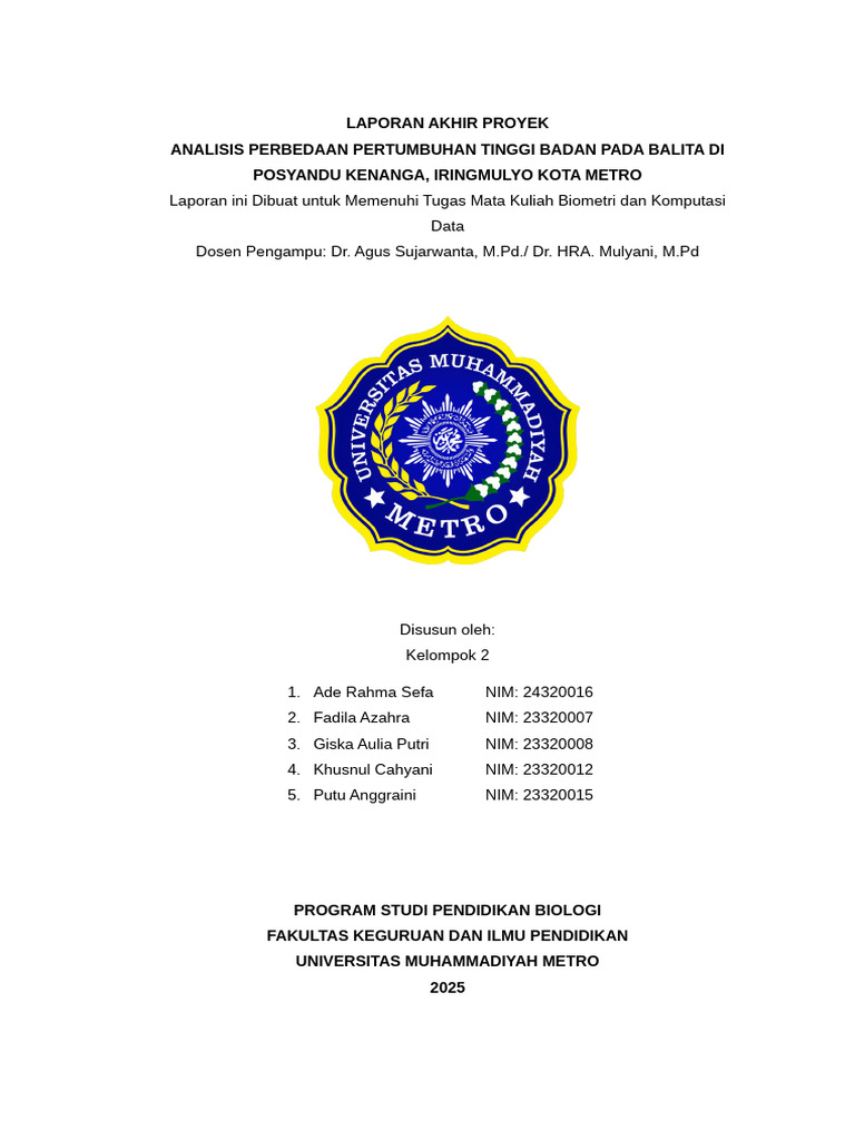 LAPORAN_AKHIR_PROYEK_BIOMETRI_KEL.2_Revisi | PDF