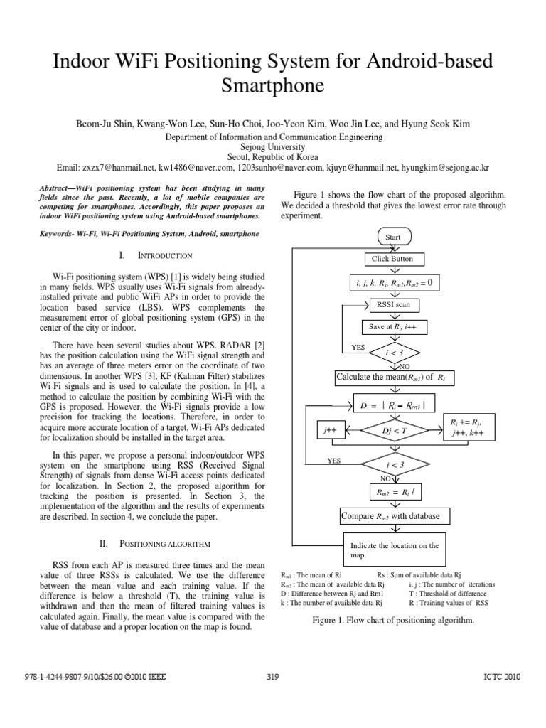 Indoor WiFi Positioning System For Android | PDF | Wi Fi | Smartphone