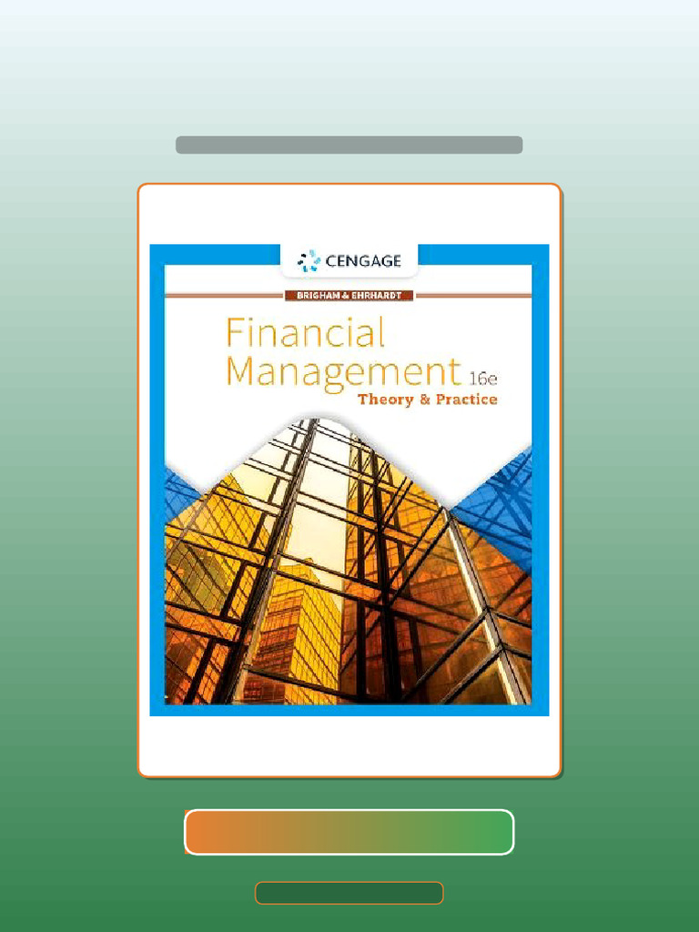 Financial Management Theory Practice 16th Edition Eugene F Brigham ...