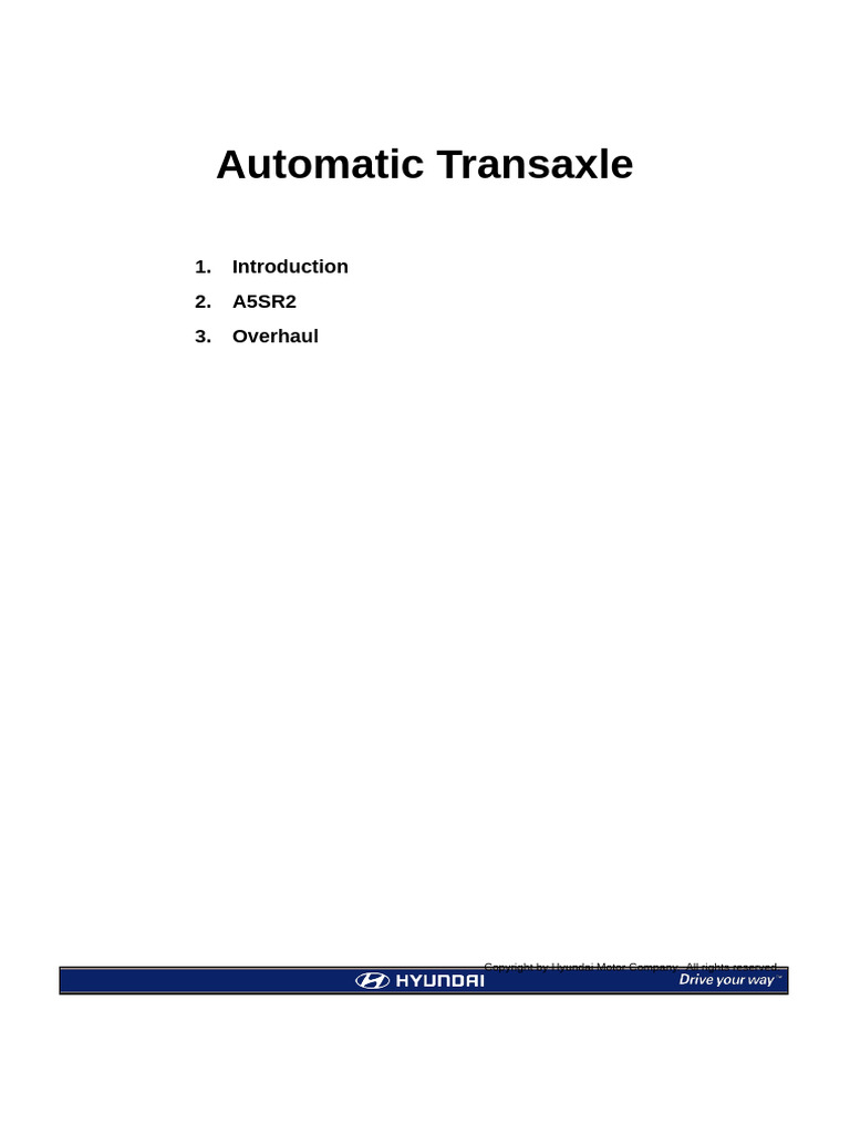 02 TQ TM | PDF | Automatic Transmission | Switch