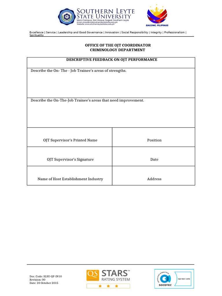 Descriptive Feedback | PDF