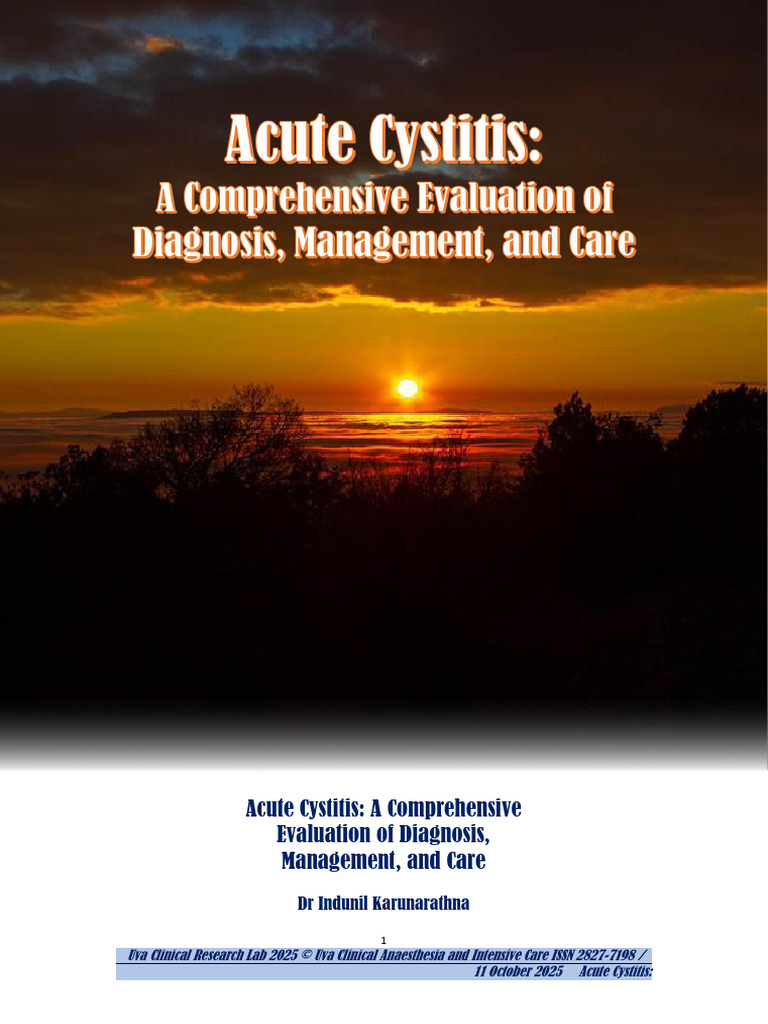 Acute Cystitis A Comprehensive Evaluation of Diagnosis, Management, and ...