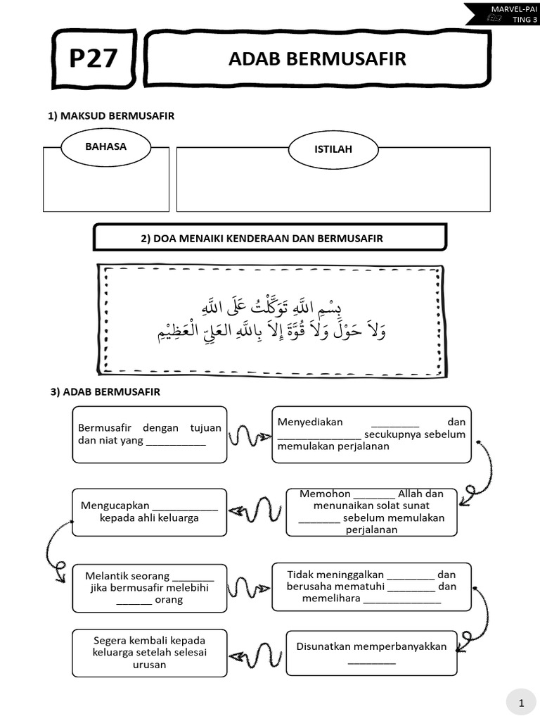 p27 t3 Akhlak (Adab Bermusafir) | PDF