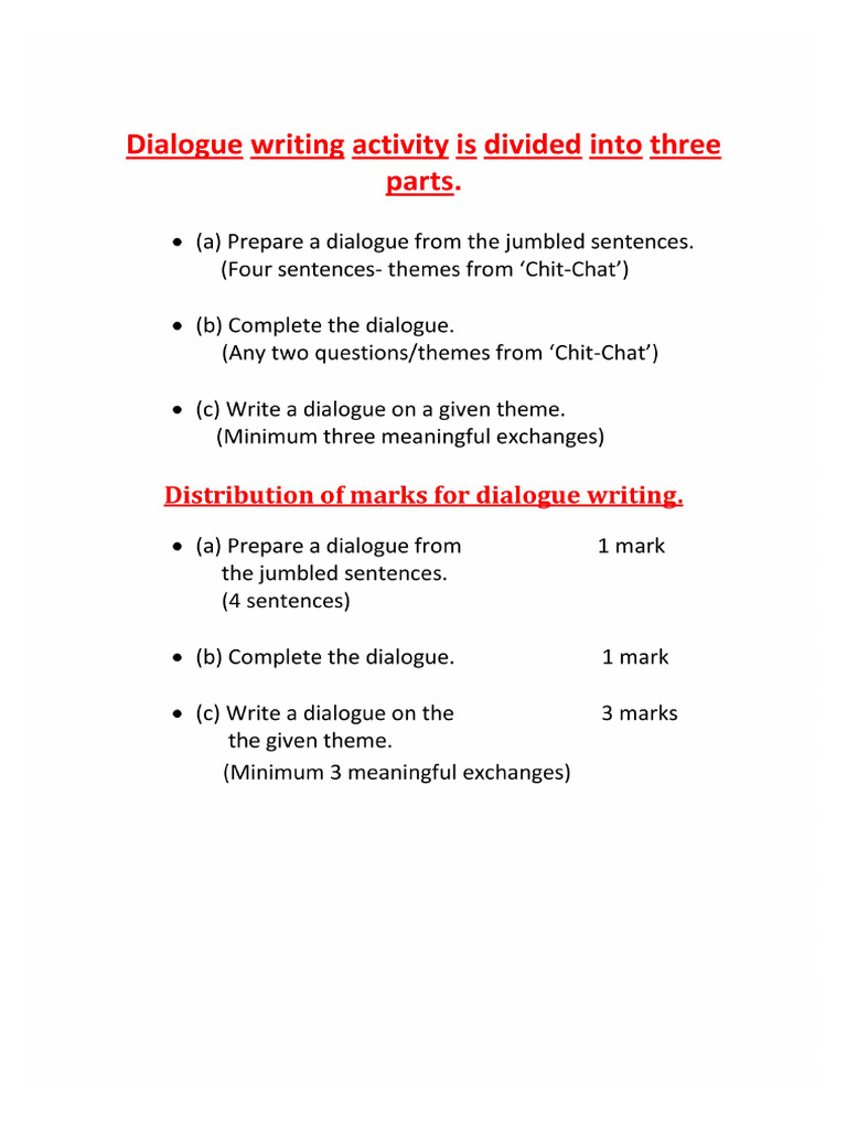 Dialogue Writing (2) 2 | PDF