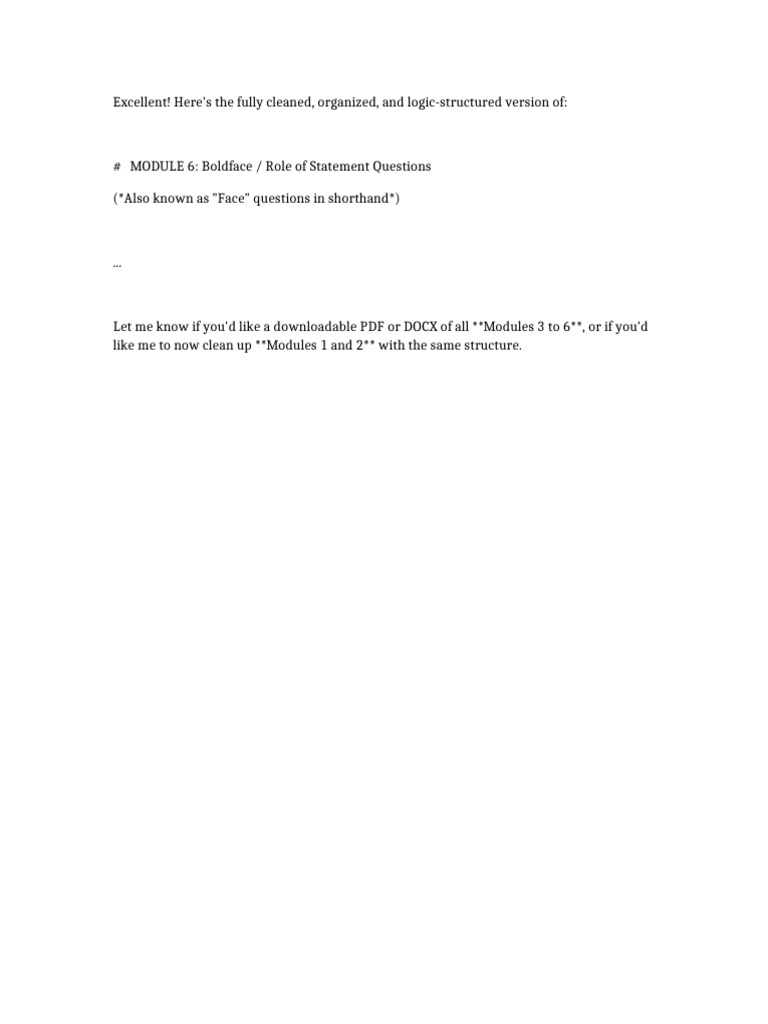 Boldface Statement Questions Explained | PDF