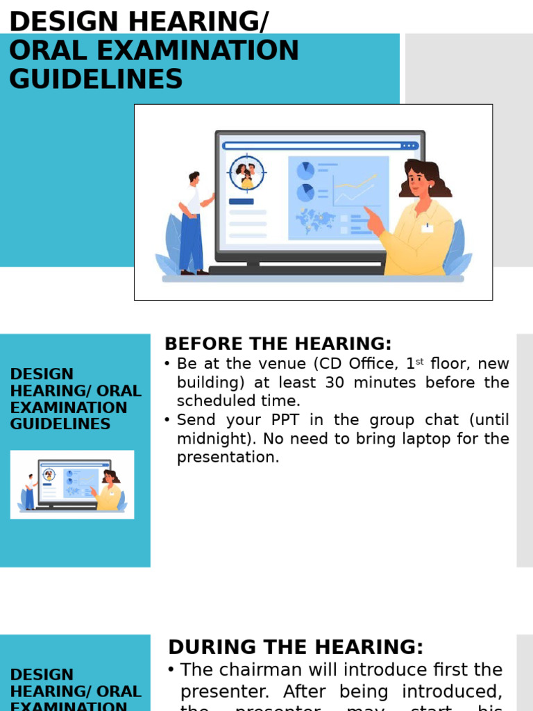 Design Hearing and Oral Exam Guidelines | PDF | Microsoft Power Point