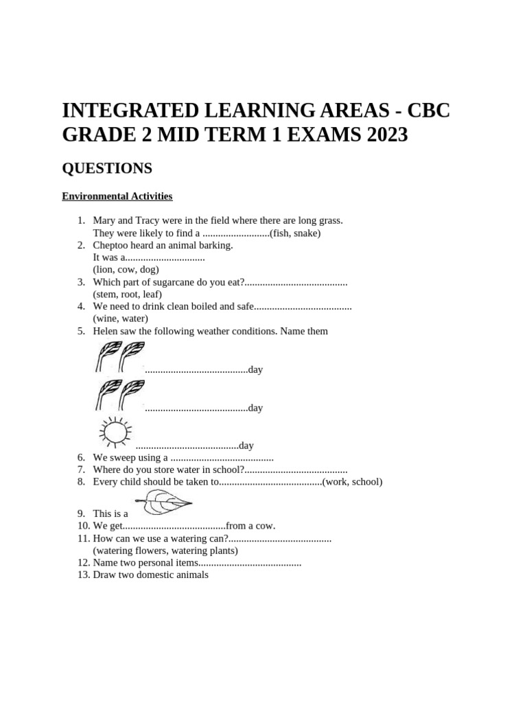 Integrated Learning Areasg2 | PDF