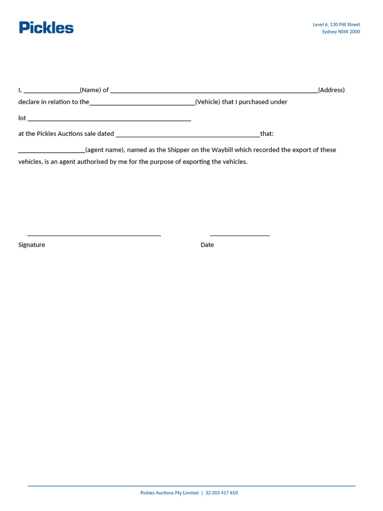 GST Export Supplementary Declaration | PDF