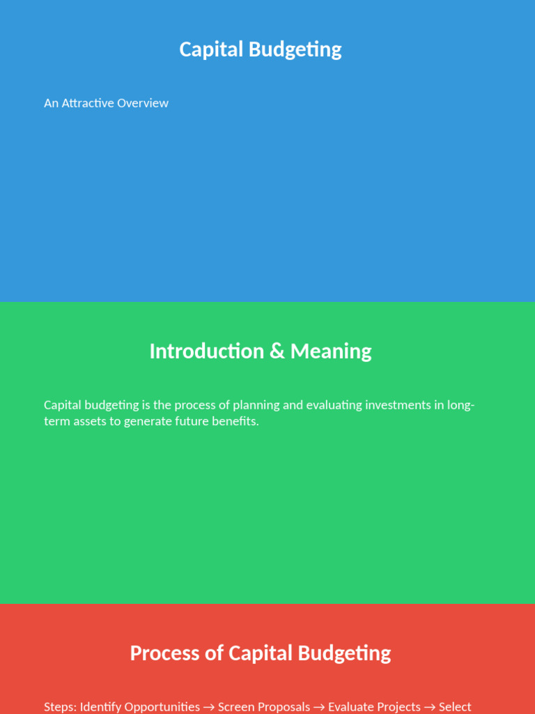 Capital Budgeting: Process & Techniques | PDF