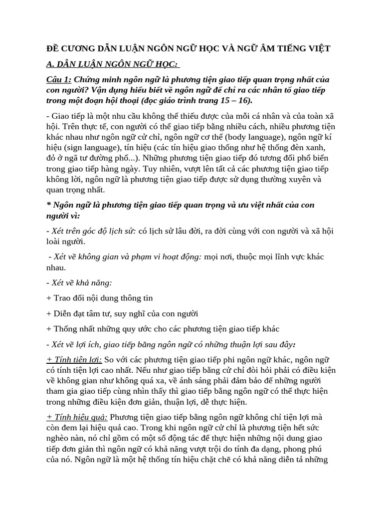 De Cuong Dan Luan Và Ngu Am | PDF