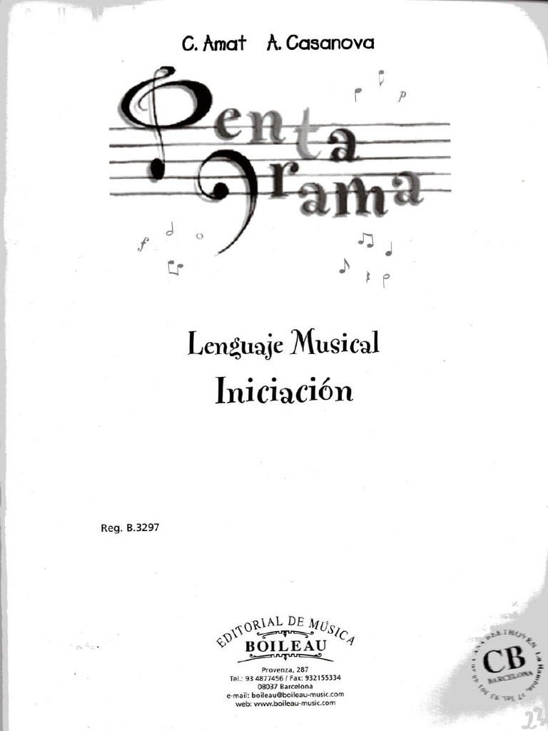 Lenguaje Musical Pentagrama Iniciacion | PDF