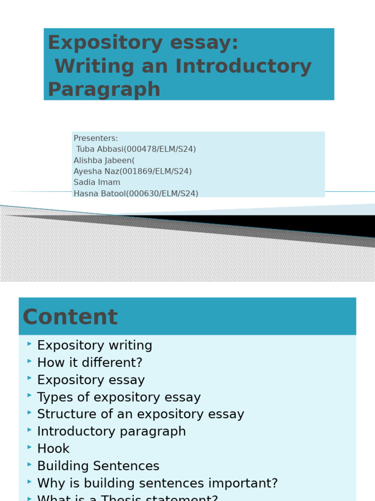 Expository Essay Introductory Guide | PDF | Essays | Communication