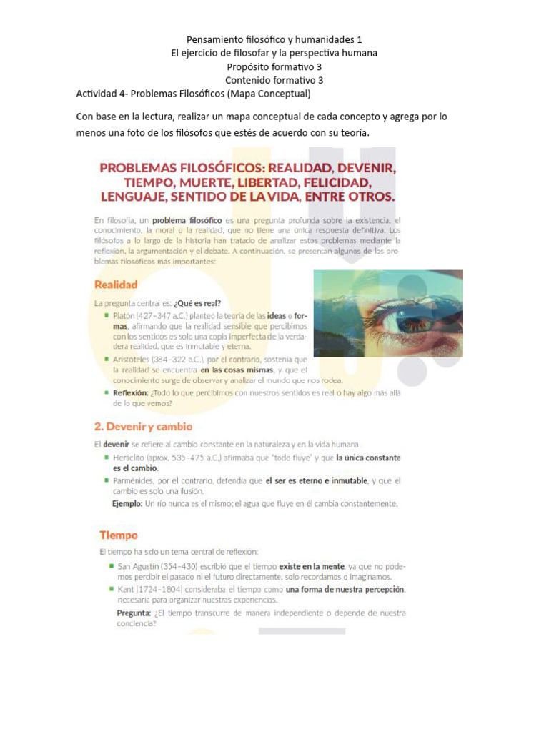 Mapa Conceptual de Problemas Filosóficos | PDF