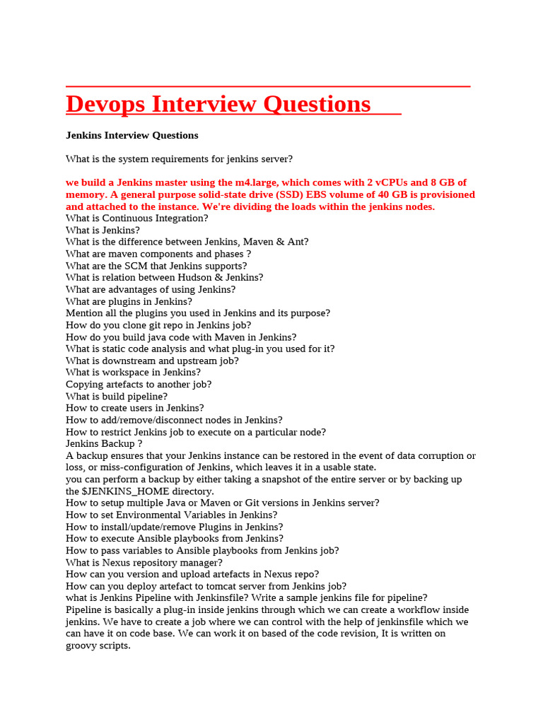 Devops Interview Questions | PDF | Computer File | Version Control