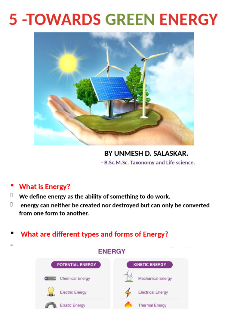 Green Energy: Types and Challenges | PDF | Combustion | Electricity ...