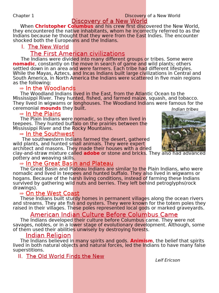 Chapter 1-Discovery of A New World | PDF | Conquistador | Roanoke Colony
