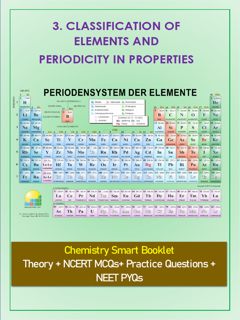 3.classification of Elements and Periodicity in Properties | PDF ...