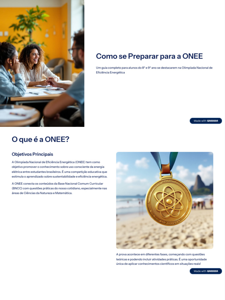 Guia de Preparação para a ONEE | PDF | Energia renovável | Ambiente natural