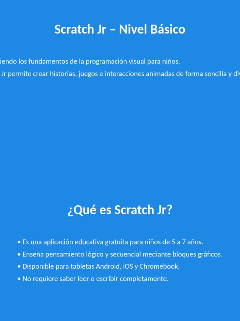 Scratch JR Nivel Basico Tino Sandoval | PDF