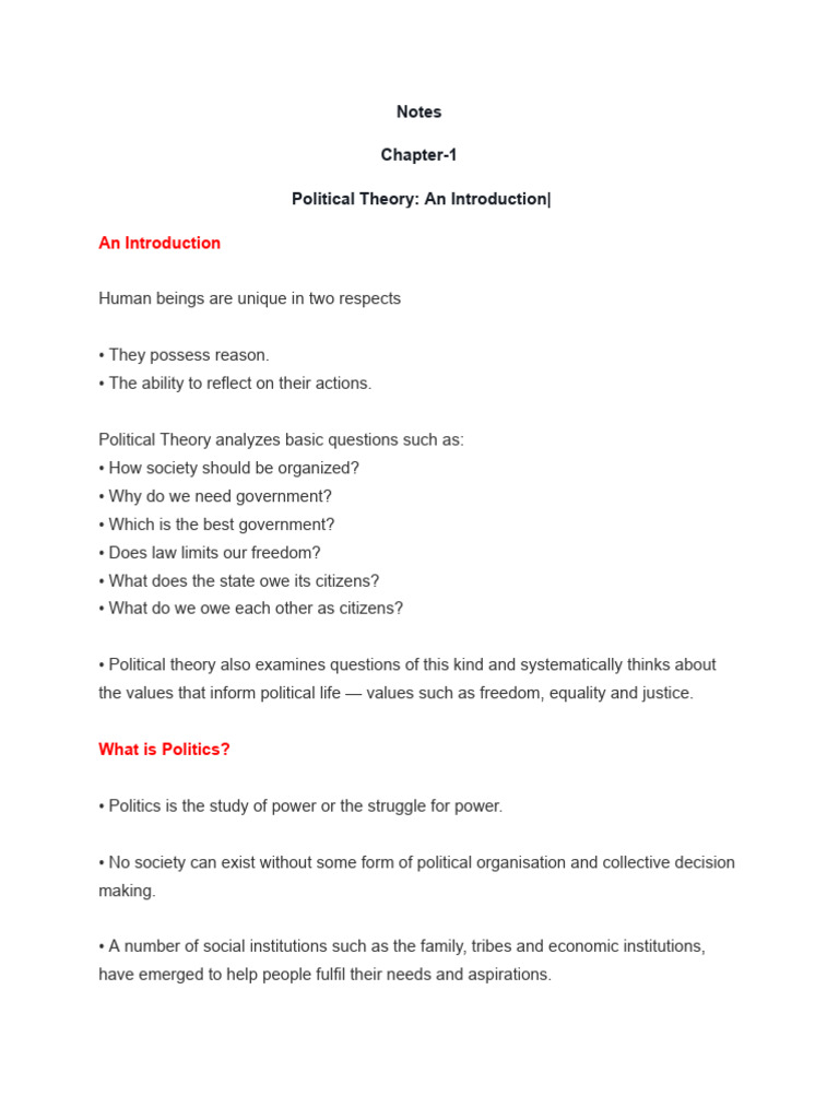 Introduction to Political Theory Concepts | PDF | Political Philosophy ...