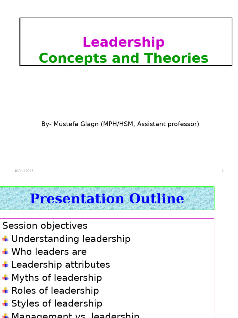 Leadership Concepts and Theories | PDF | Leadership | Transformational ...