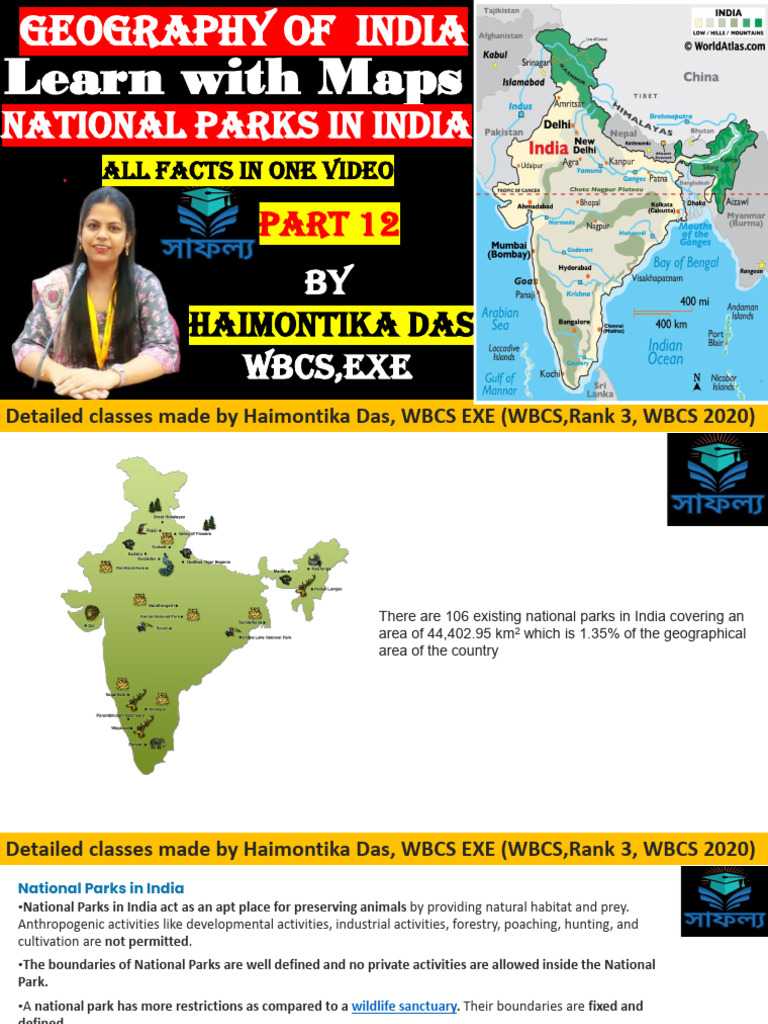 National Parks in India State Wise Updated | PDF | Earth Sciences | Ecology