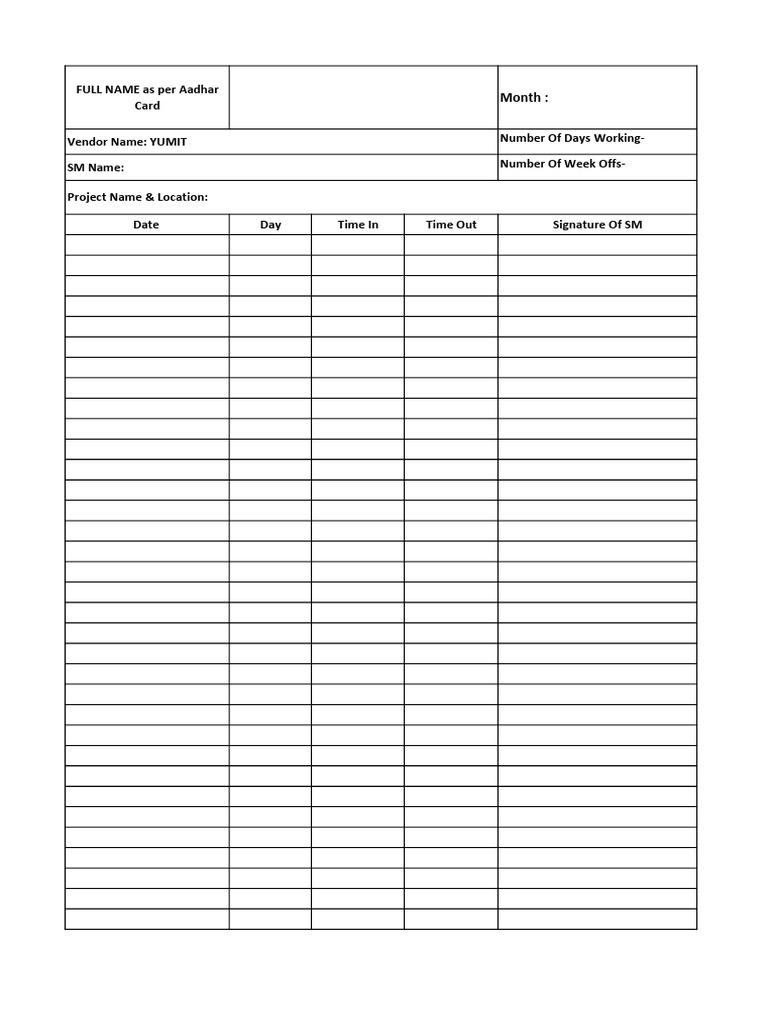 Attendance Sheet Revised | PDF