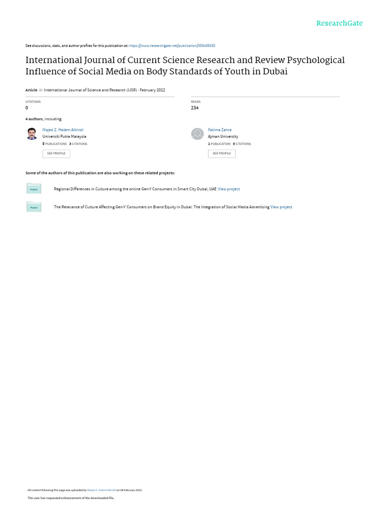 International Journal of Current Science Research and Review ...