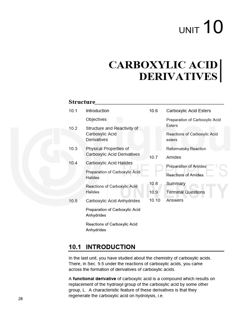 Carboxylic Acid Derivatives 1 | PDF | Carboxylic Acid | Amide