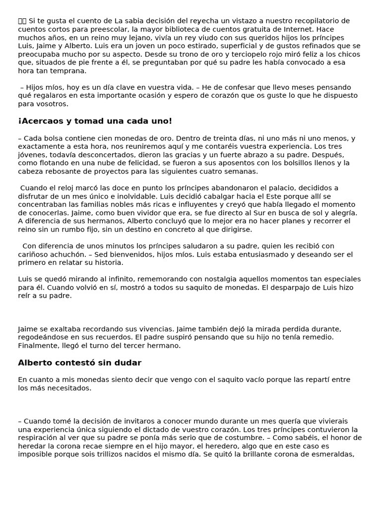 Resumen de Unn Cuento Prueba | PDF