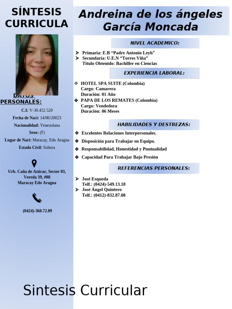 Curriculo Model 2 | PDF