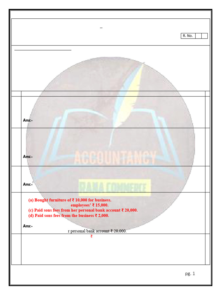 XI Annual Examination 2024 Accounts QP & Ans | PDF | Debits And Credits | Depreciation