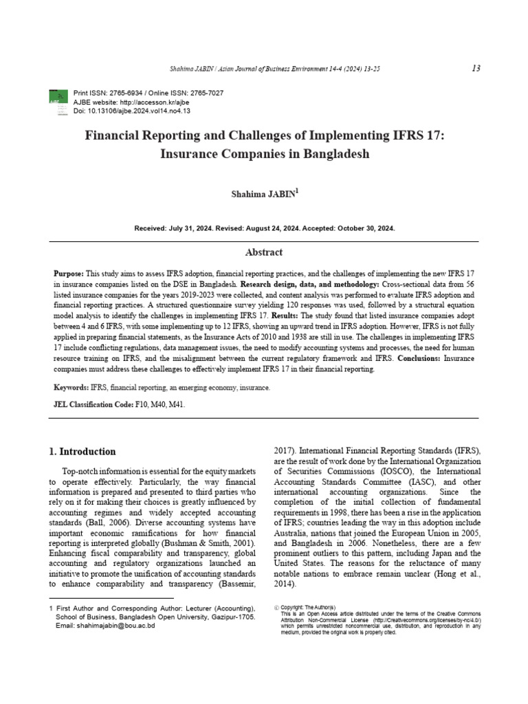 Financial Reporting and Challenges of Implementing IFRS 17_ Insurance ...