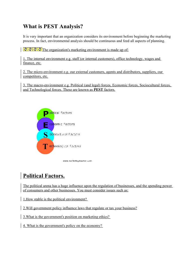 What Is PEST Analysis? | PDF | Marketing | Economies