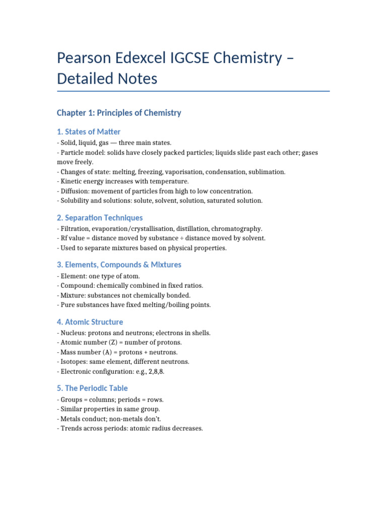 Pearson IGCSE Chemistry | PDF | Chemical Bond | Ion