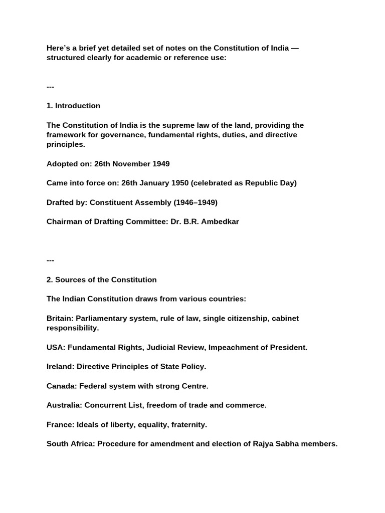 Overview of the Indian Constitution | PDF | Constitution | Justice