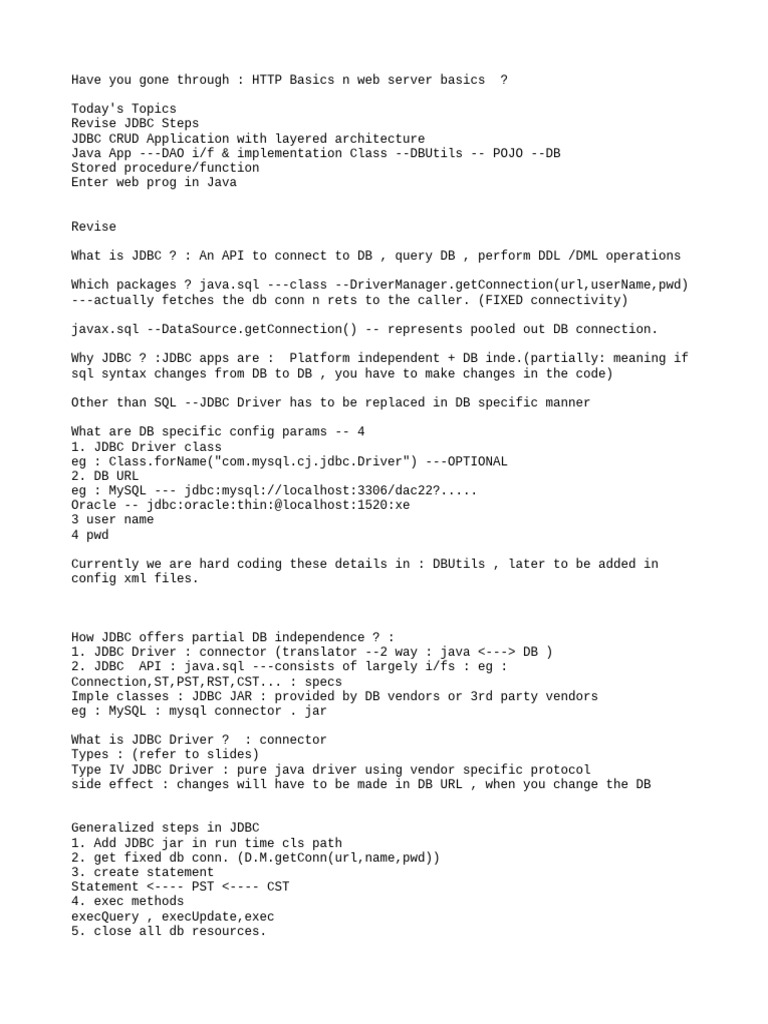 8 | PDF | Java (Programming Language) | Sql
