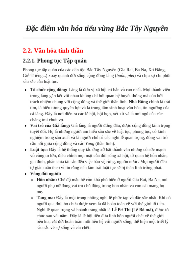 Bắc Tây Nguyên | PDF