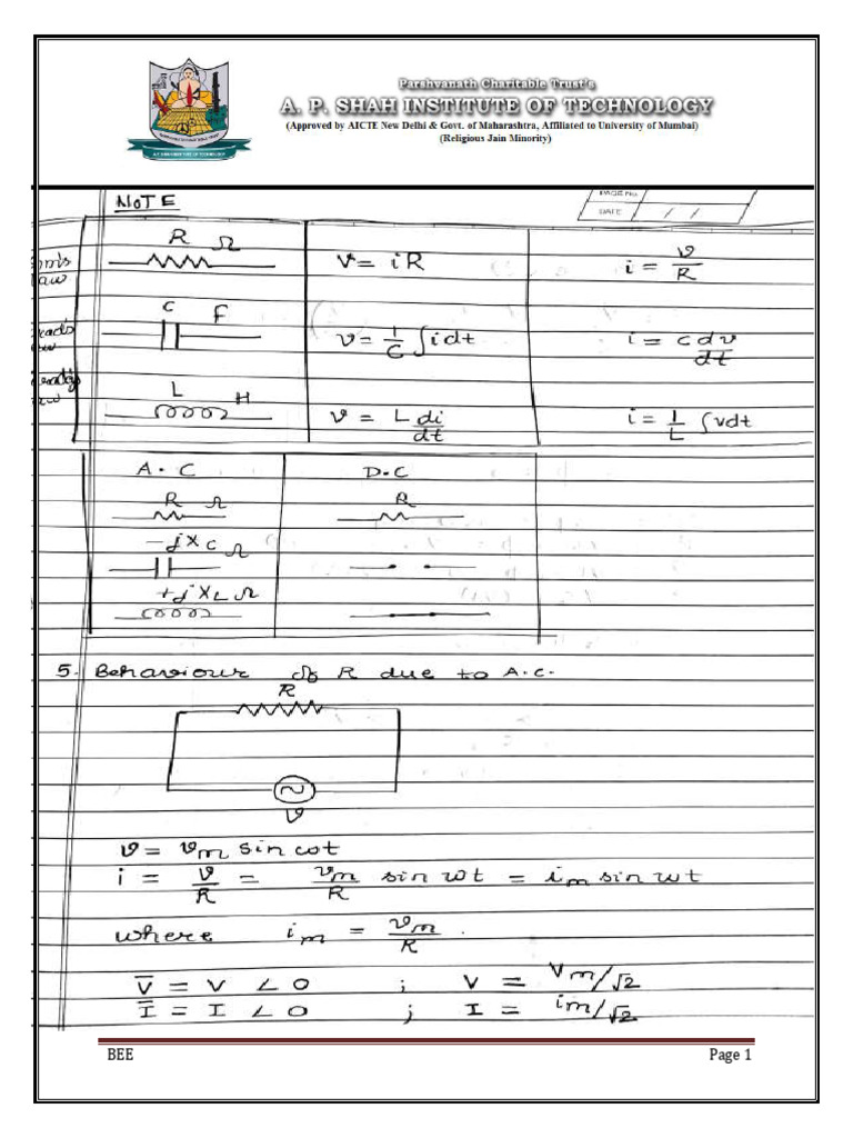 AC Analysis-Series CKT | PDF