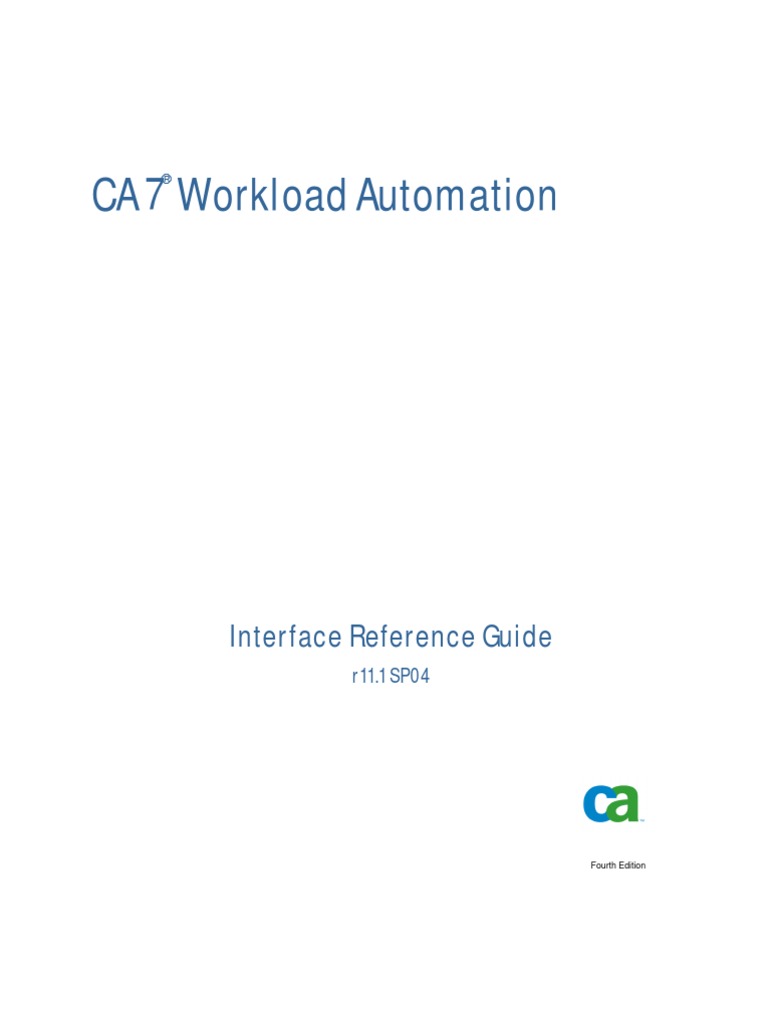 CA7 Workload Automation RefGd | PDF | Application Programming Interface ...