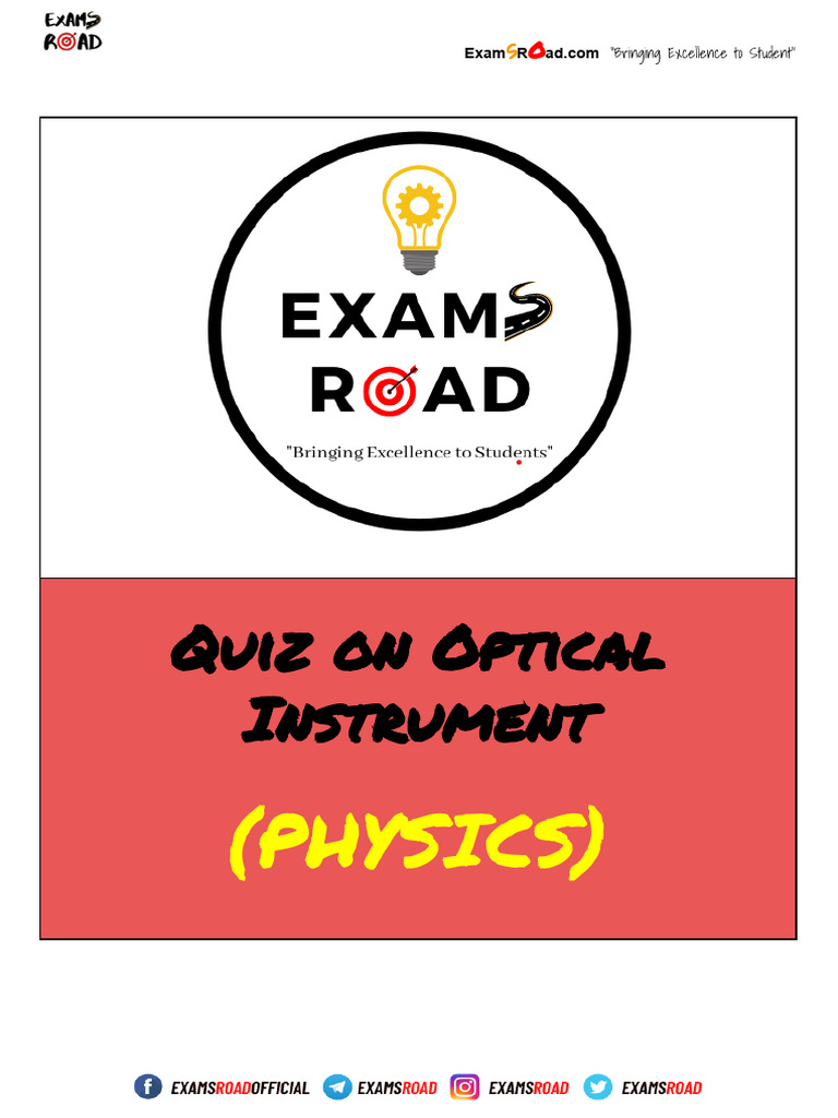 Optical Instruments Quiz for Physics | PDF | Glass Applications | Optics