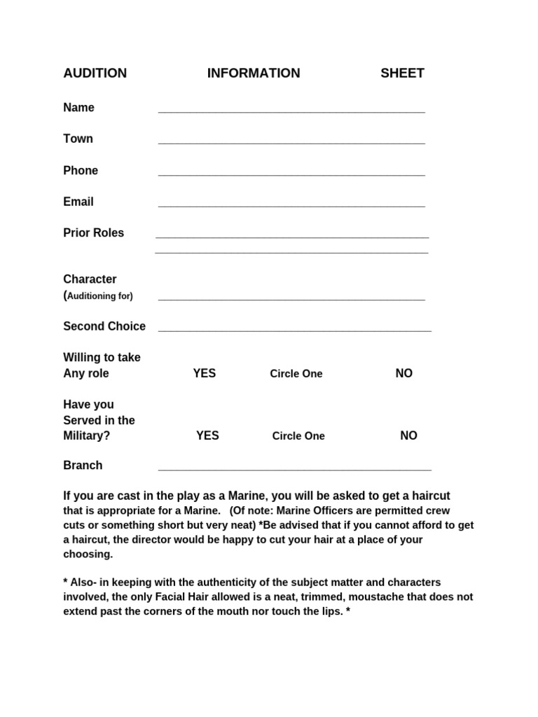 Aud Info Sheet - V3 | PDF