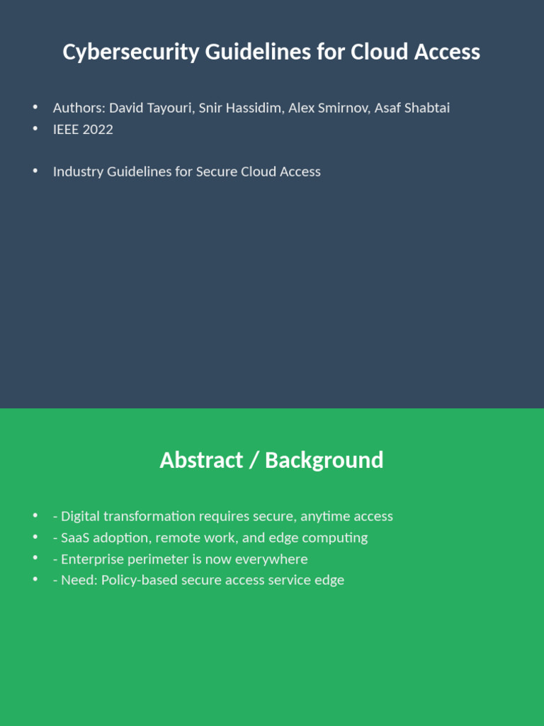 Cybersecurity Cloud Access Detailed | PDF | Cloud Computing | Security