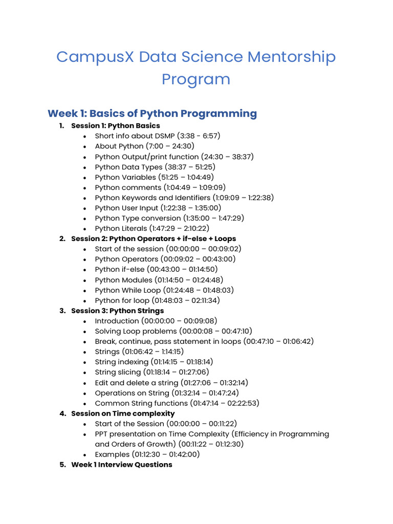 CampusX Data Science Mentorship Program | PDF | Principal Component Analysis | Eigenvalues And ...