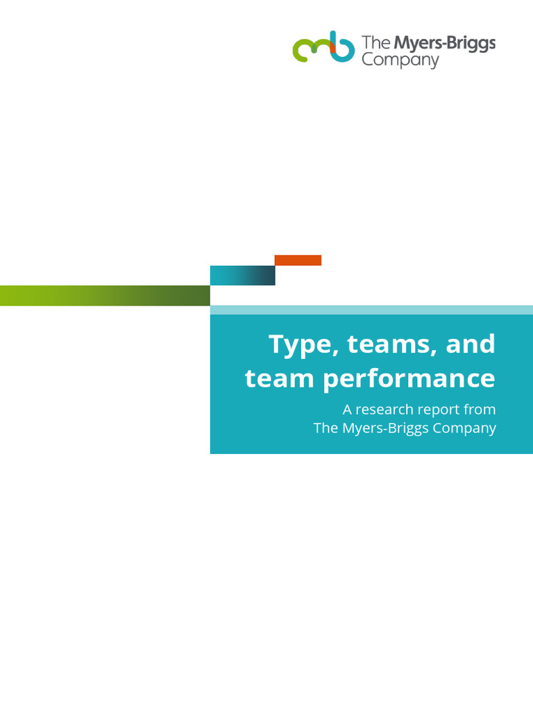 MBTI Teams Research | PDF | Extraversion And Introversion | Behavioural ...